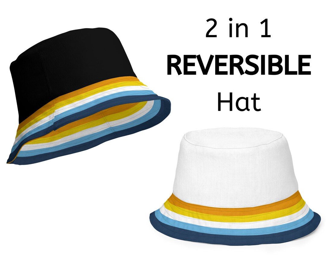 2 in 1 Reversible Aroace Pride Bucket Hat, Aroace Flag Hat, Aroace ...