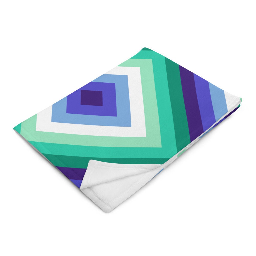 Geometric MLM Pride Flag Blanket Blue Gay Flag Aesthetic Room - Etsy