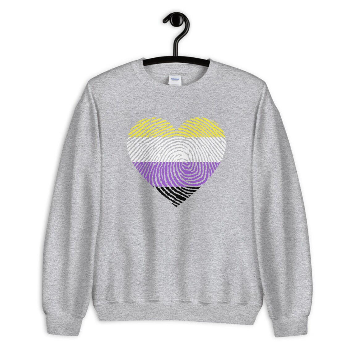 Non Binary Pride Sweatshirt Nonbinary Flag Sweater Enby - Etsy