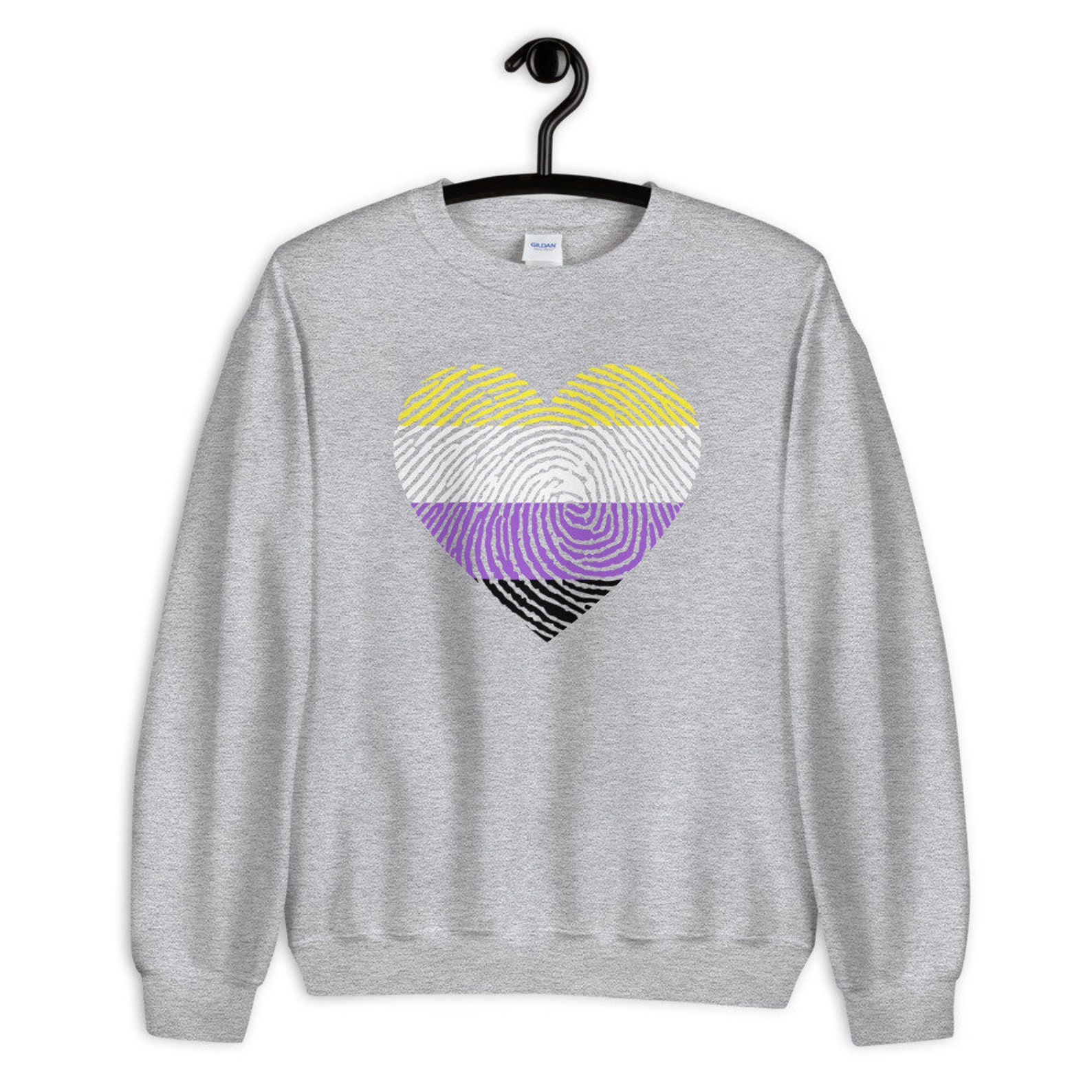 Non Binary Pride Sweatshirt Nonbinary Flag Sweater Enby - Etsy
