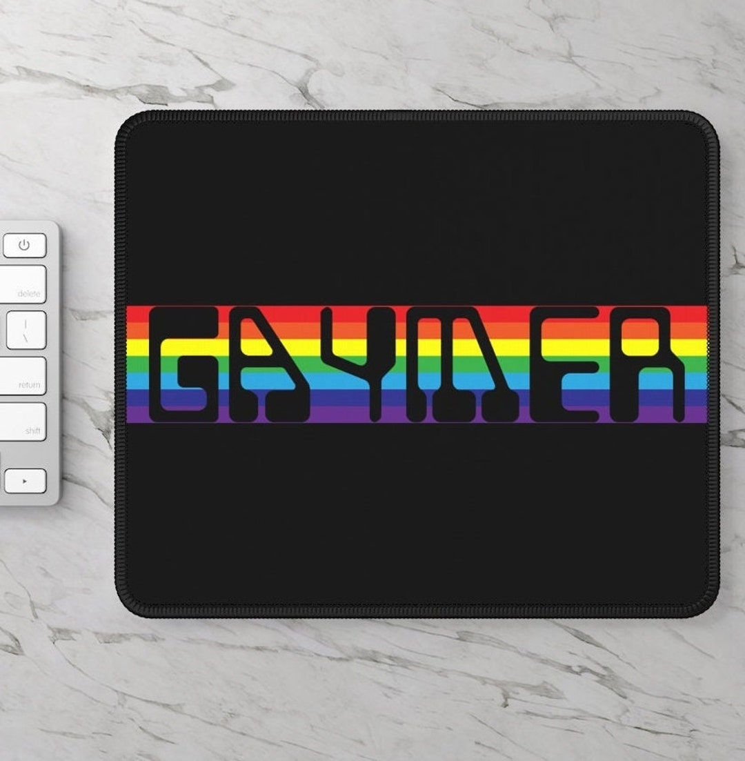 Gaymer Gaming Mouse Pad, Gay Gamer Gifts, Rainbow Flag Aesthetic Mouse ...