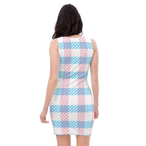 Transgender Gingham Dress, Subtle Trans Dress, Fitted Transgender Dress ...