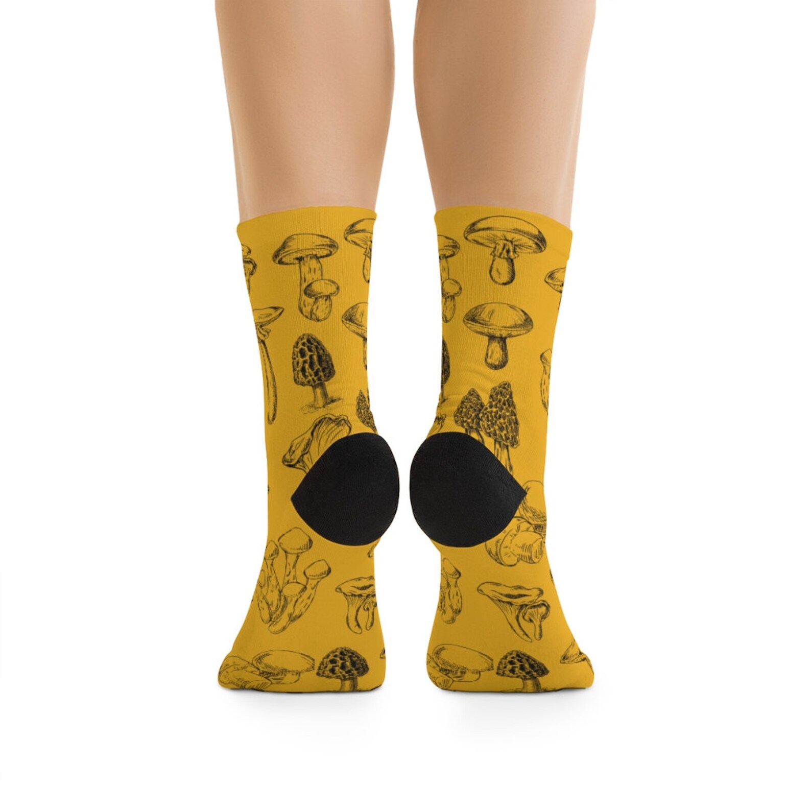Vintage Mushroom Socks, Mushroom Illustration Socks, Cute Fungi Socks ...