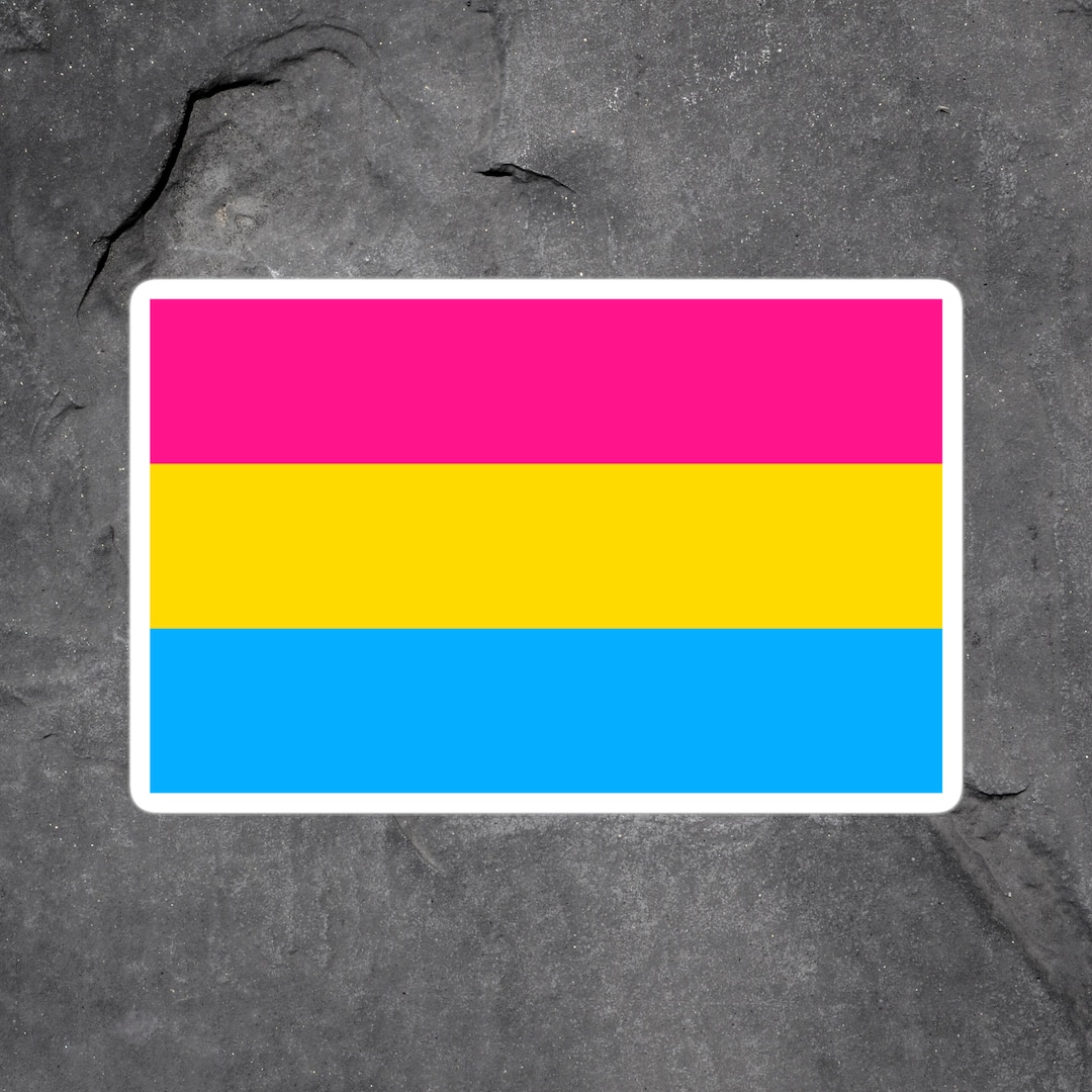 Pansexual Flag Sticker, Pansexual Pride Laptop Stickers, Pan Pride Flag ...