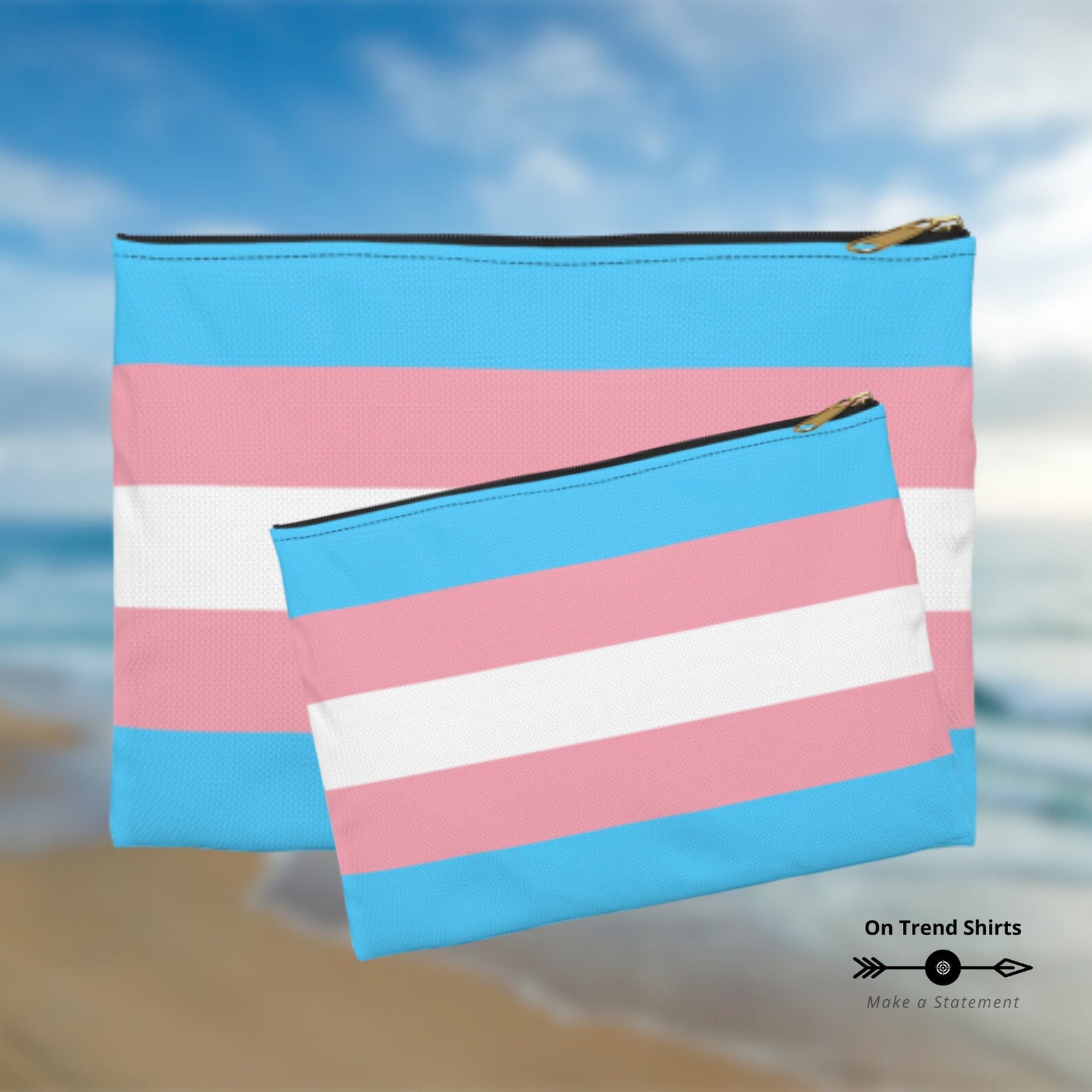 Transgender Bag, Trans Pride Zipper Pouch, Trans Pride Flag Cosmetic ...