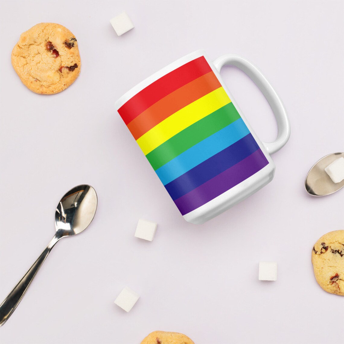 Rainbow Flag Mug Rainbow Pride Mug Rainbow Mug LGBTQ Pride | Etsy