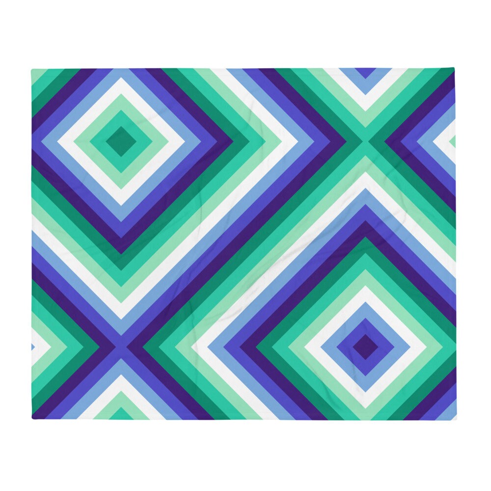 Geometric MLM Pride Flag Blanket Blue Gay Flag Aesthetic Room - Etsy