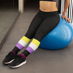 Non Binary Pride Leggings, Nonbinary Leggings, Nonbinary Flag ...