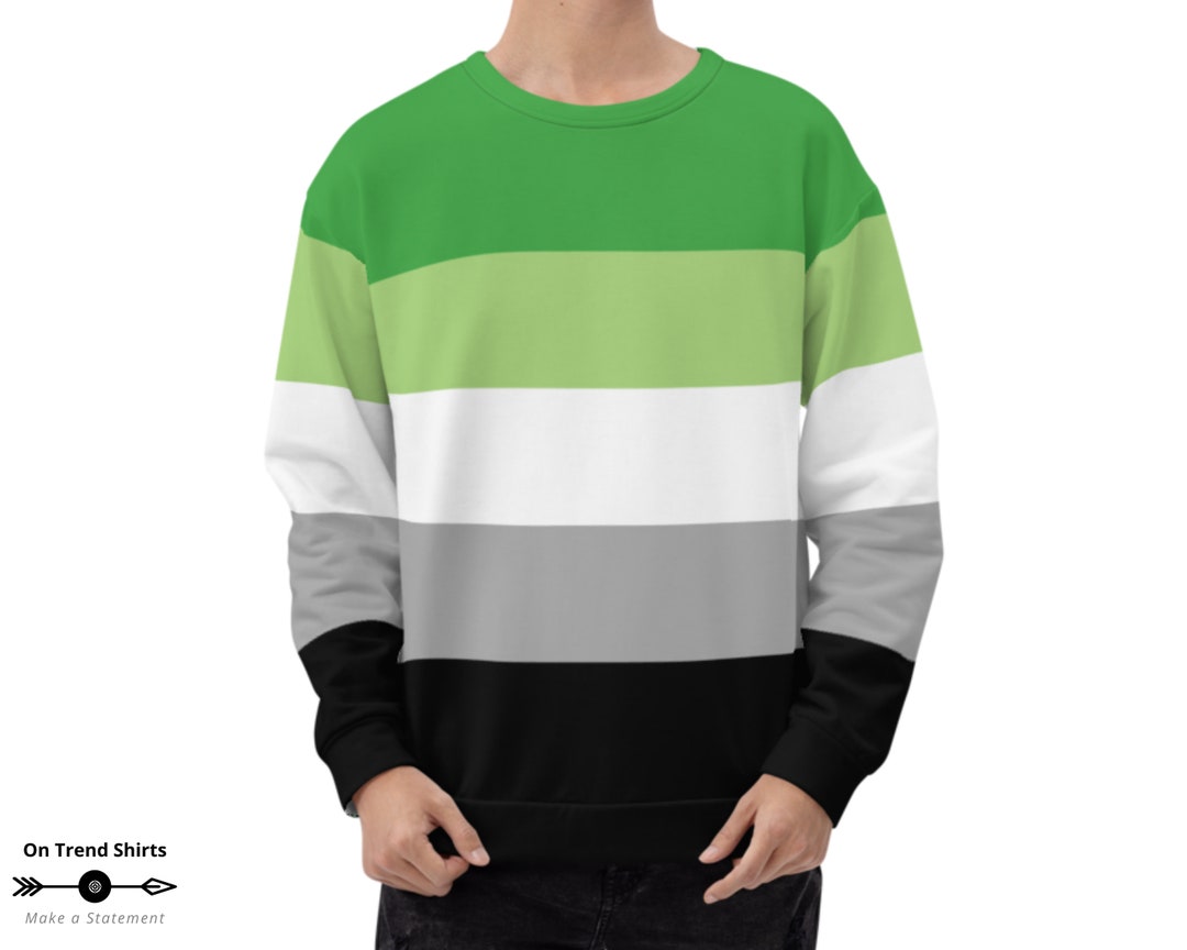 Aromantic Flag Sweater, Aromantic Sweatshirt, Aromantic Clothes ...