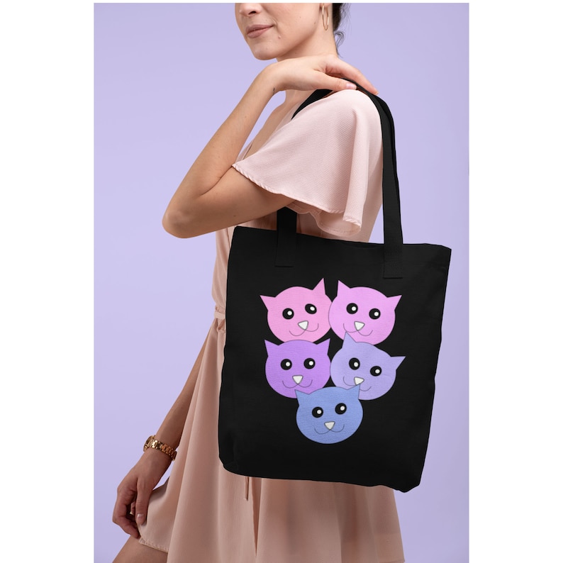 Pastel Bisexual Flag Cat Tote Bag Bisexual Tote Bag Bi Pride - Etsy