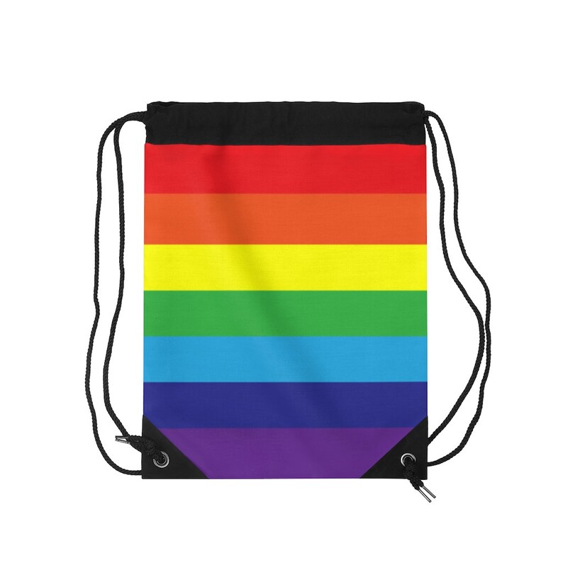 Rainbow Flag Drawstring Bag, Rainbow Pride Backpack, LGBT Pride Bag ...