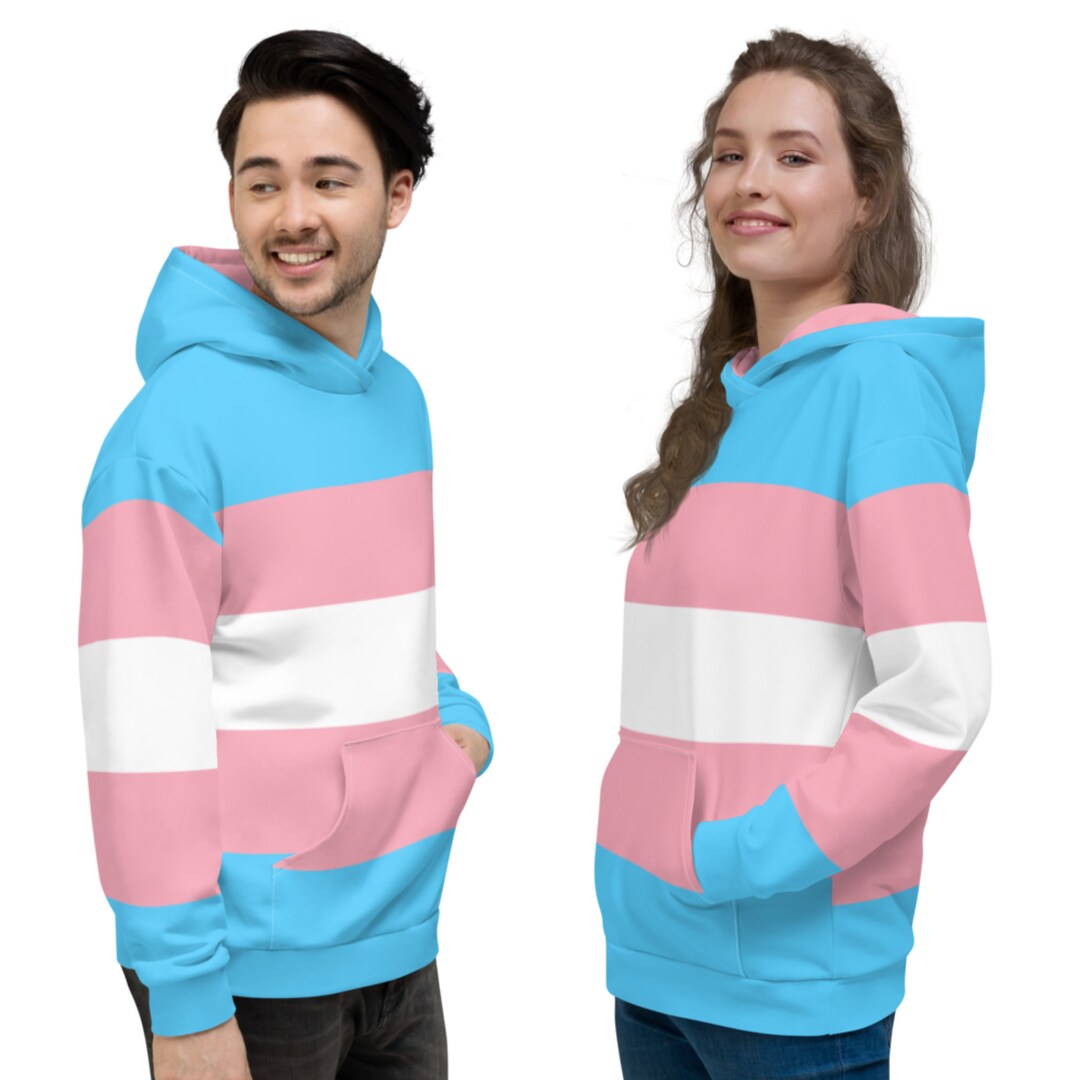 Transgender Flag Hoodie, Trans Pride Sweatshirt, Transgender Clothing ...