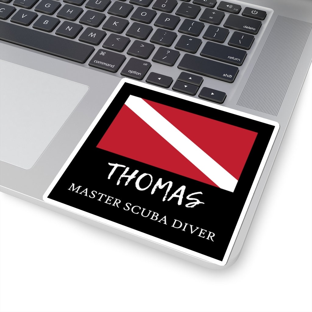 Custom Name Master Scuba Diver Sticker Scuba Diving Sticker | Etsy