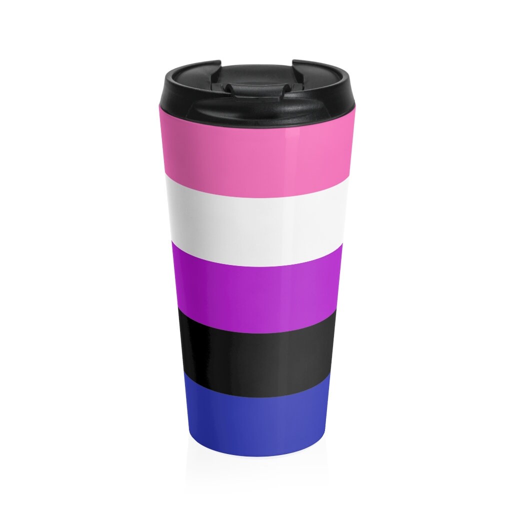 Genderfluid Flag Travel Mug insulated stainless steel Coffee | Etsy