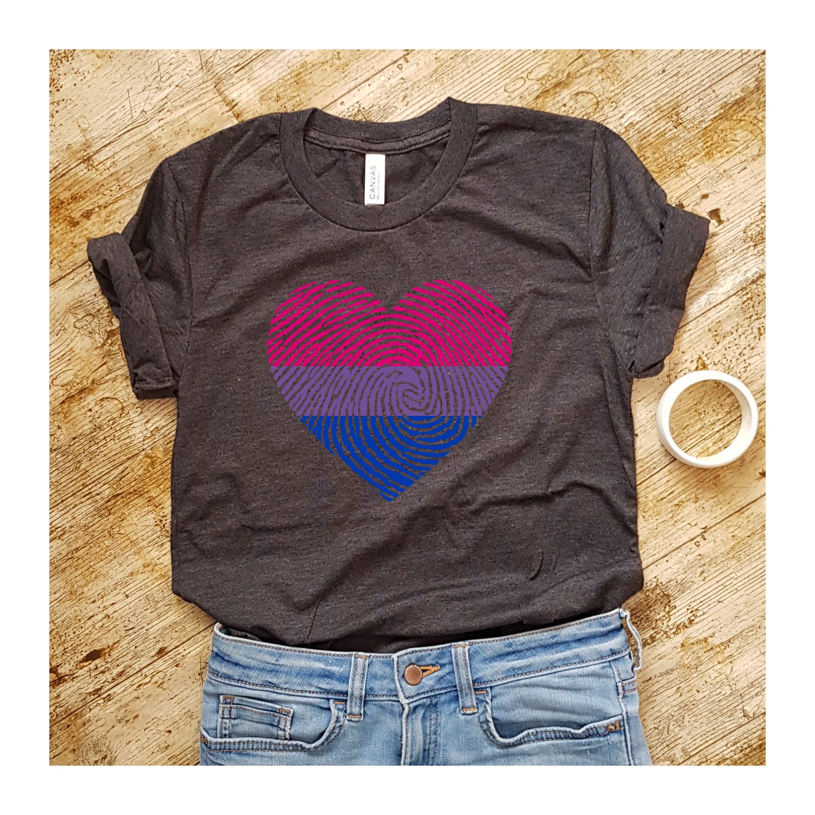 Bisexual Heart Shirt Bisexual Pride Shirt Bi Pride Shirt | Etsy