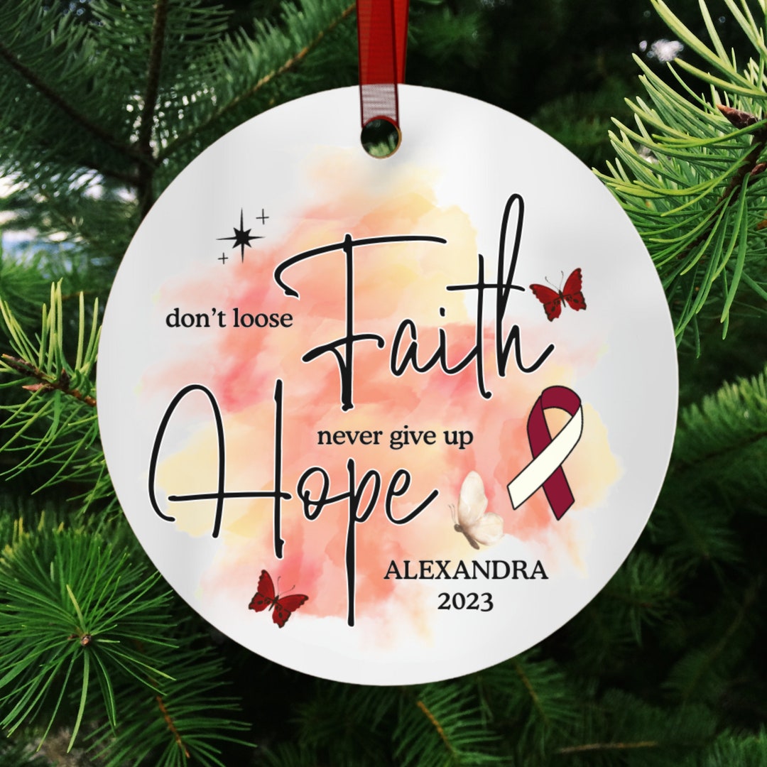 Custom Head and Neck Cancer Ornament, Throat Cancer Support Gifts ...
