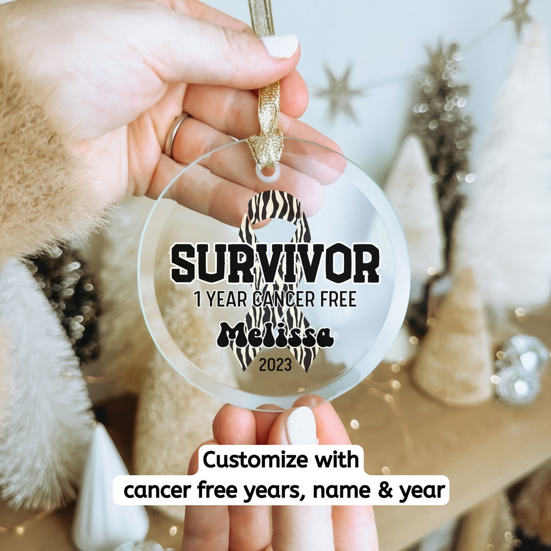 Custom Neuroendocrine Cancer Survivor Ornament, Customized Zebra Cancer ...