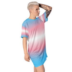 2xs - 6xl Ombré Transgender Dress, Oversized Trans Pride Dress, Baggy ...