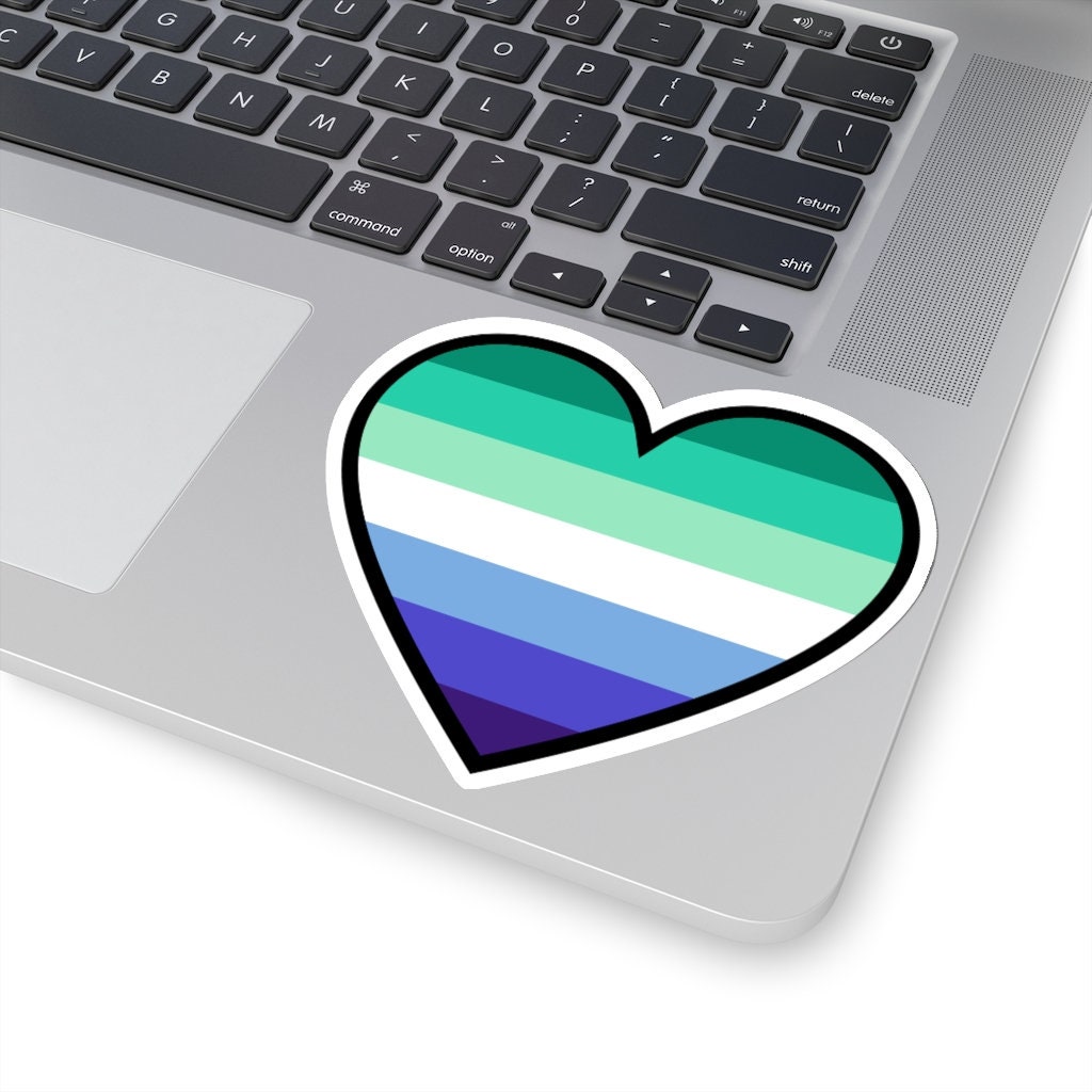 MLM Pride Flag Heart Sticker Blue Gay Flag Aesthetic | Etsy UK