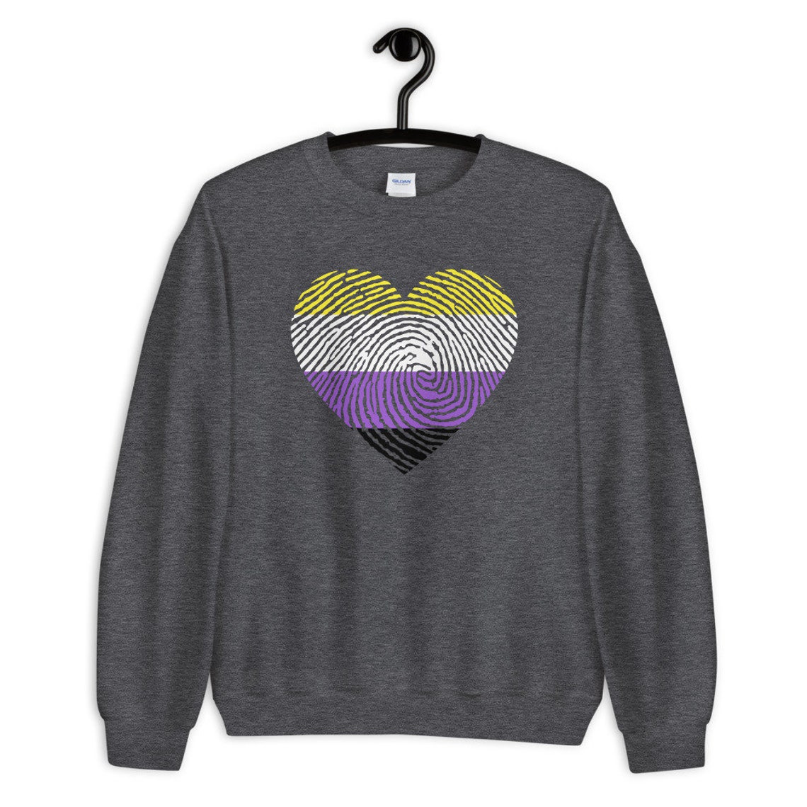 Non Binary Pride Sweatshirt Nonbinary Flag Sweater Enby - Etsy