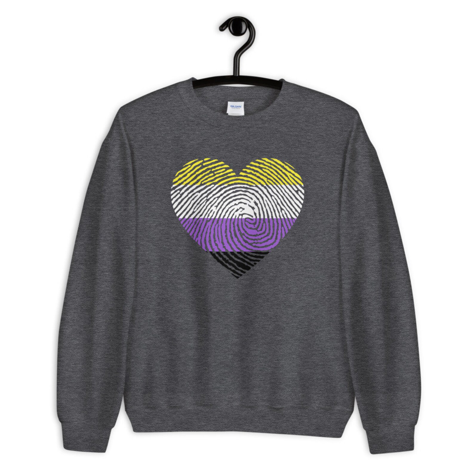 Non Binary Pride Sweatshirt Nonbinary Flag Sweater Enby Etsy