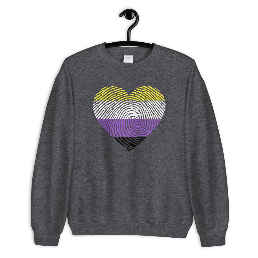Non Binary Pride Sweatshirt Nonbinary Flag Sweater Enby - Etsy
