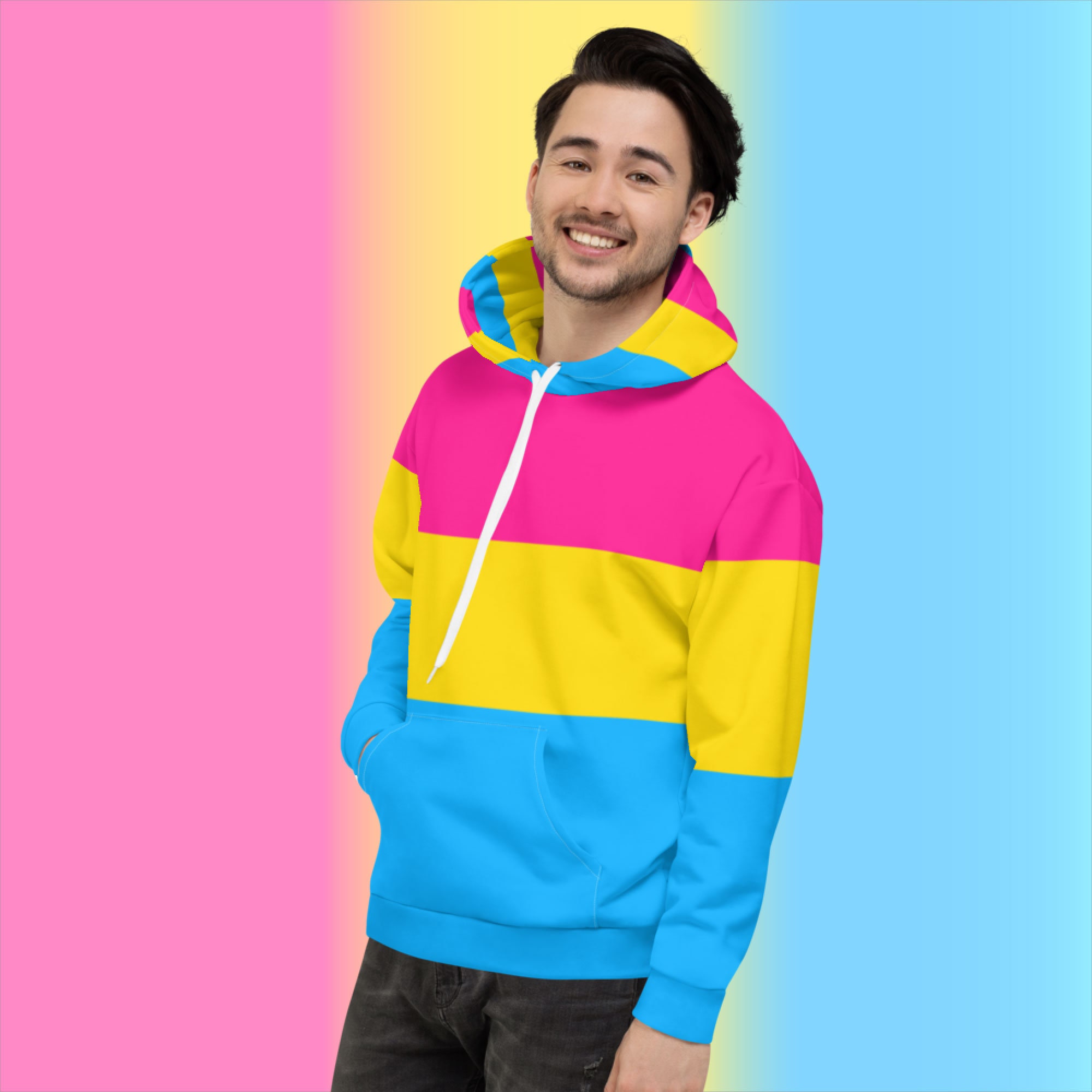 Pansexual Pride Flag Hoodie Pan Pride Pullover Hoodie | Etsy UK