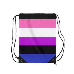 Genderfluid Flag Drawstring Bag, Genderfluid Pride Backpack, Gender ...