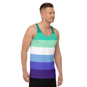MLM Pride Flag Tank Top, MLM Pride March Wear, Gay Mlm Flag Pride ...