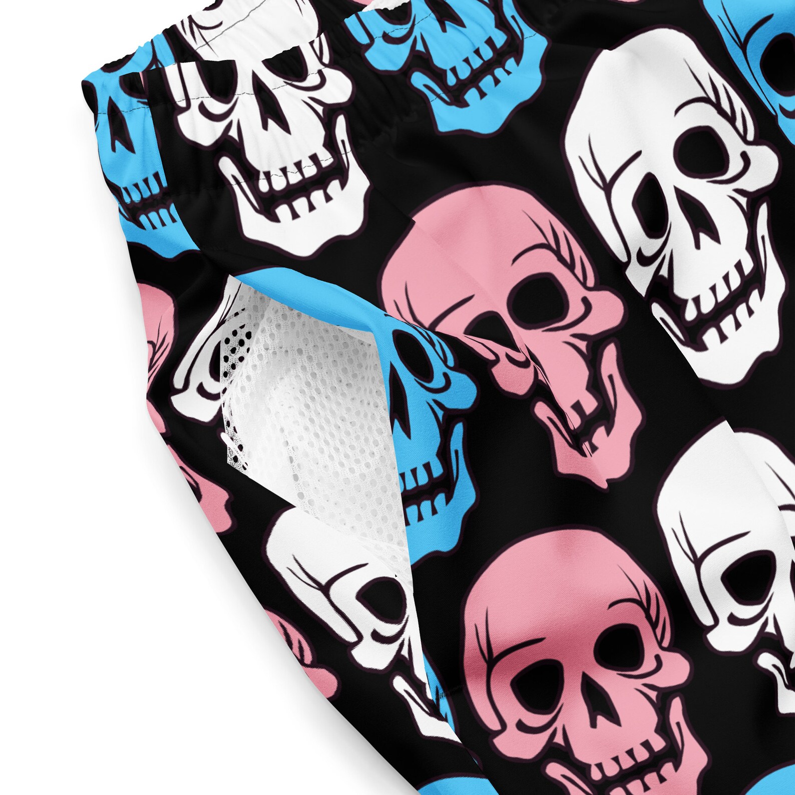 2xs 6xl Trans Pride Flag Skulls Mens Swim Trunks Gothic - Etsy