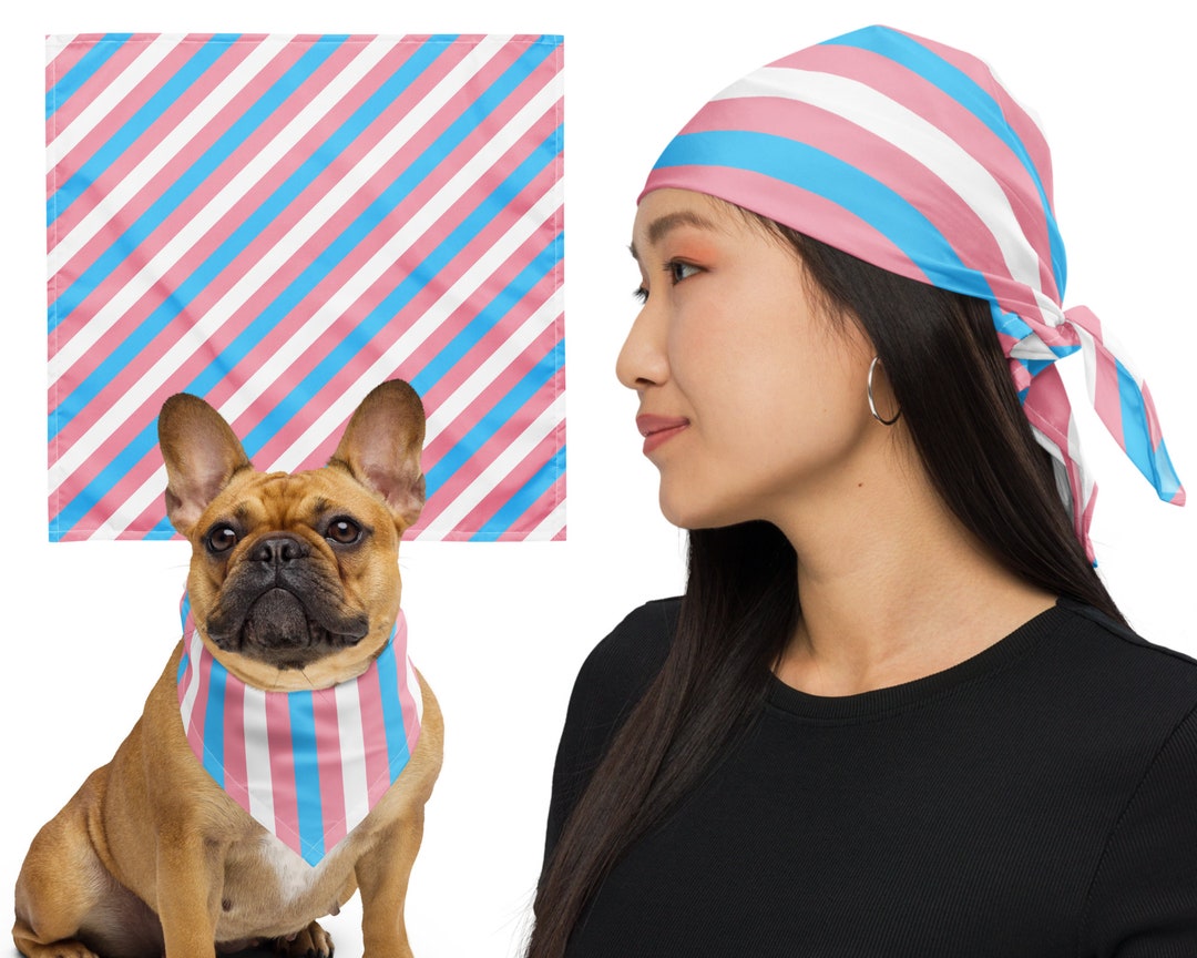 Square Trans Flag Bandana, Trans Pride Bandana Scarf, Transgender Pride ...
