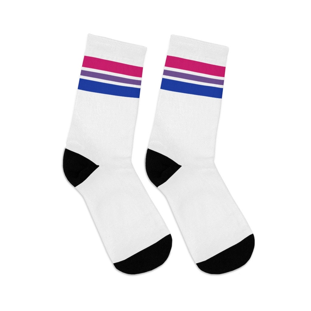 Bisexual Socks, Striped Bi Pride Flag Socks, Bi Socks, LGBT Accessories ...