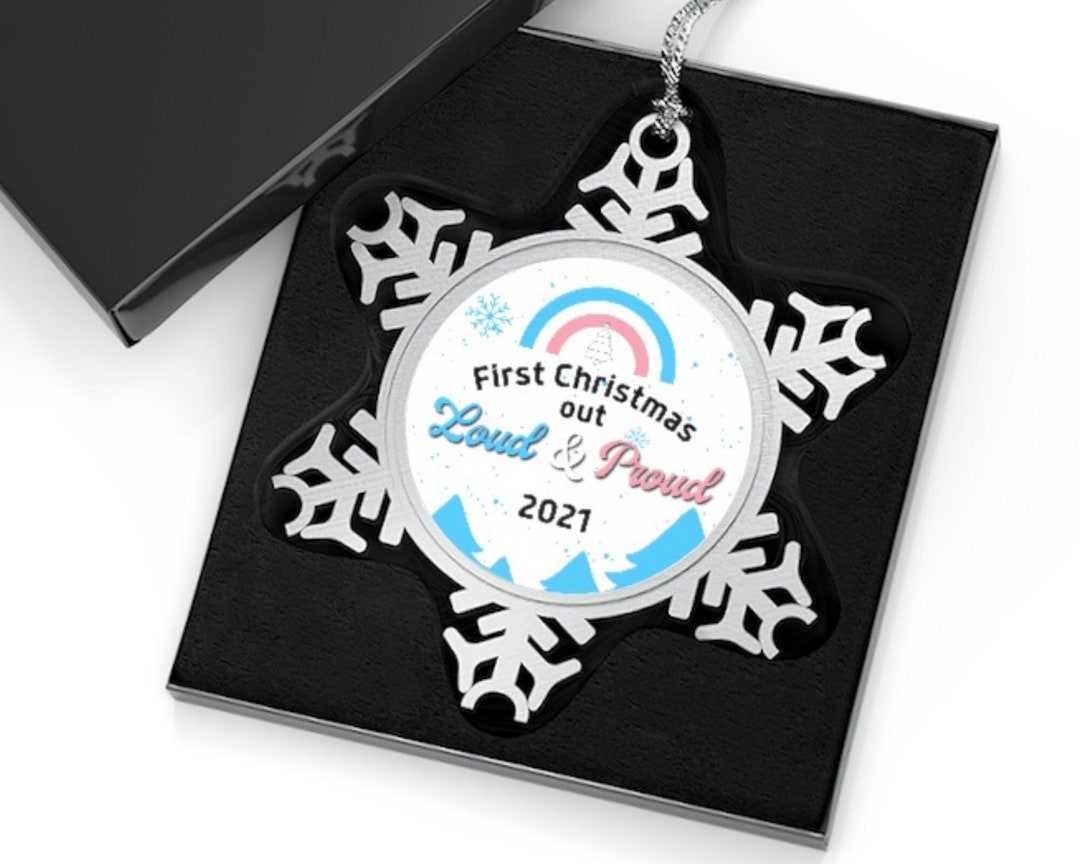 First Christmas Out Transgender Ornament, Trans Pride Christmas ...