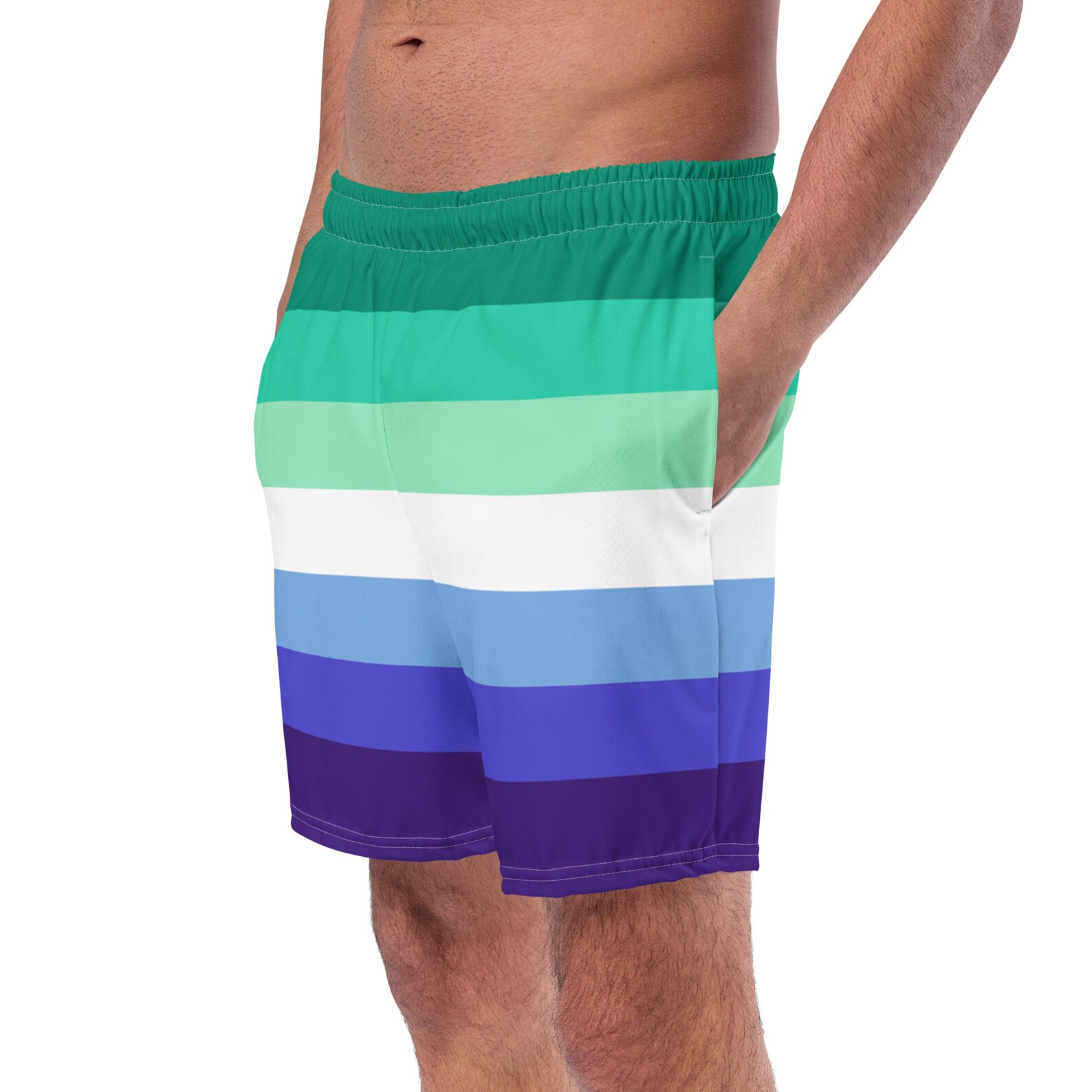 2xs - 6xl MLM Flag Swim Trunks, Gay Male Pride Swimwear, MLM Pride ...