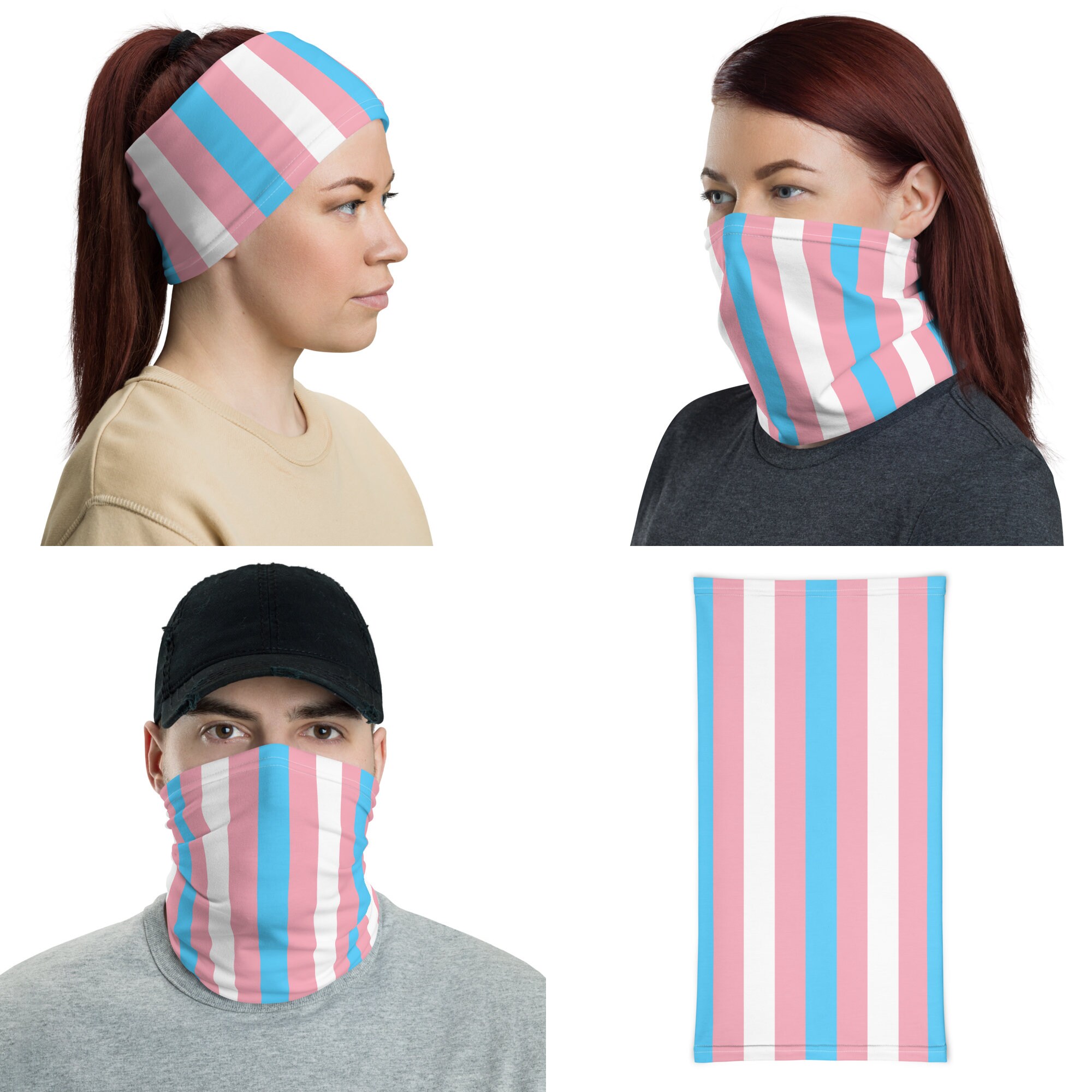 Transgender Tube Scarf Trans Pride Bandana Tube Trans Flag - Etsy