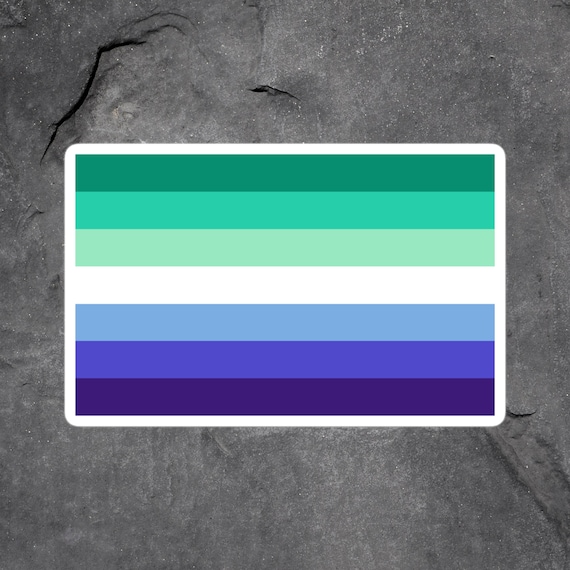 Male Gay Pride Flag Sticker Blue Gay Flag Stickers Male - Etsy
