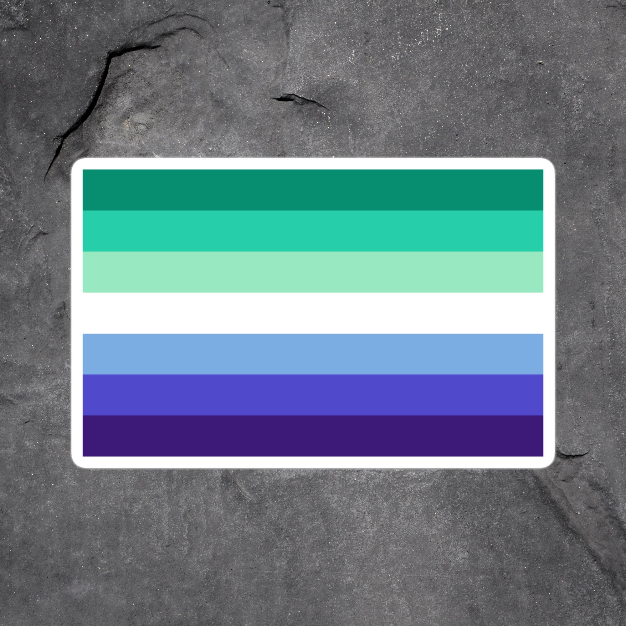 Male Gay Pride Flag Sticker Blue Gay Flag Stickers Male - Etsy