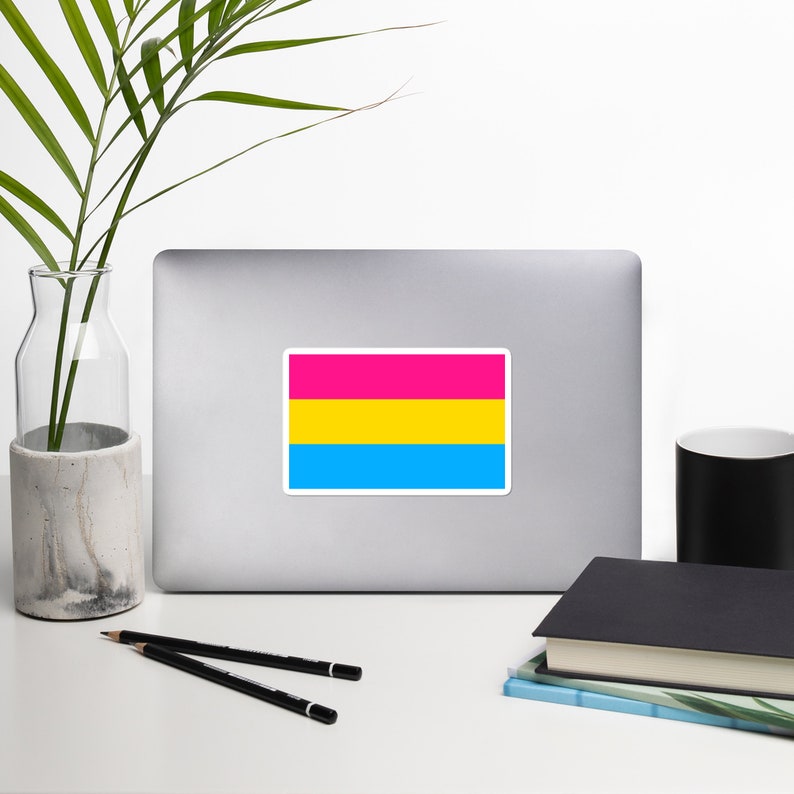 Pansexual Flag Sticker Pansexual Pride Laptop Stickers Pan | Etsy
