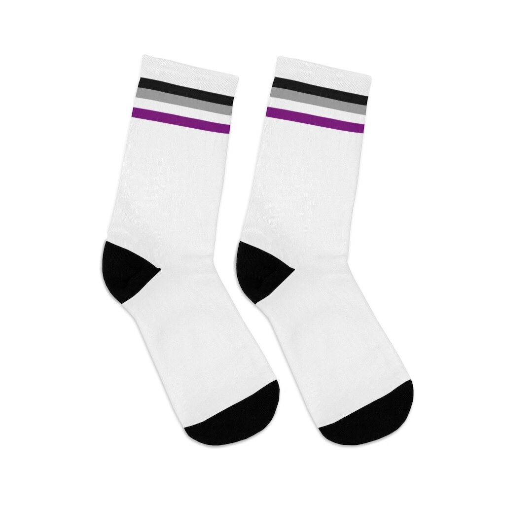Asexual Socks One Size Asexual Pride Socks Ace Socks Ace - Etsy