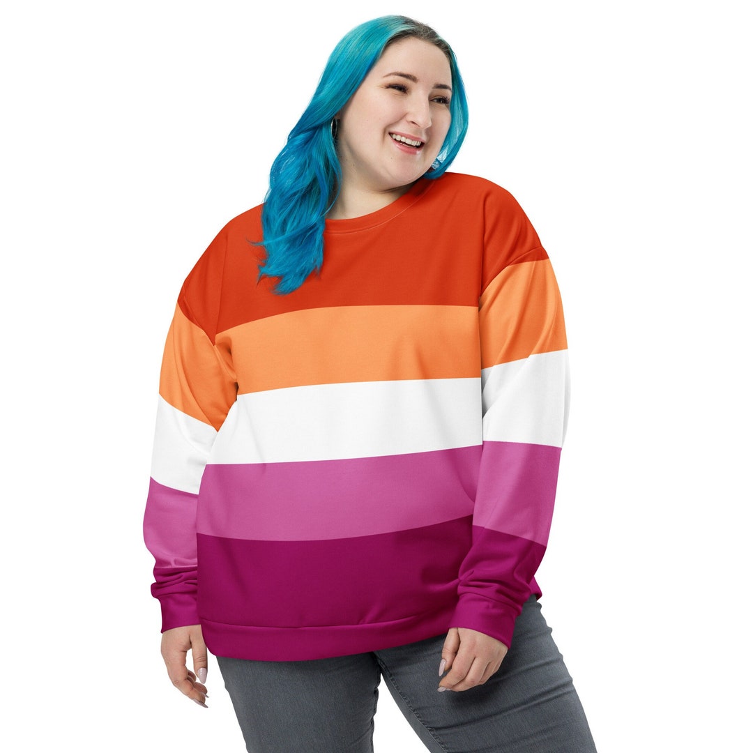 Community Lesbian Sweater, Lesbian Flag Clothing, Lesbian Flag Sweater ...