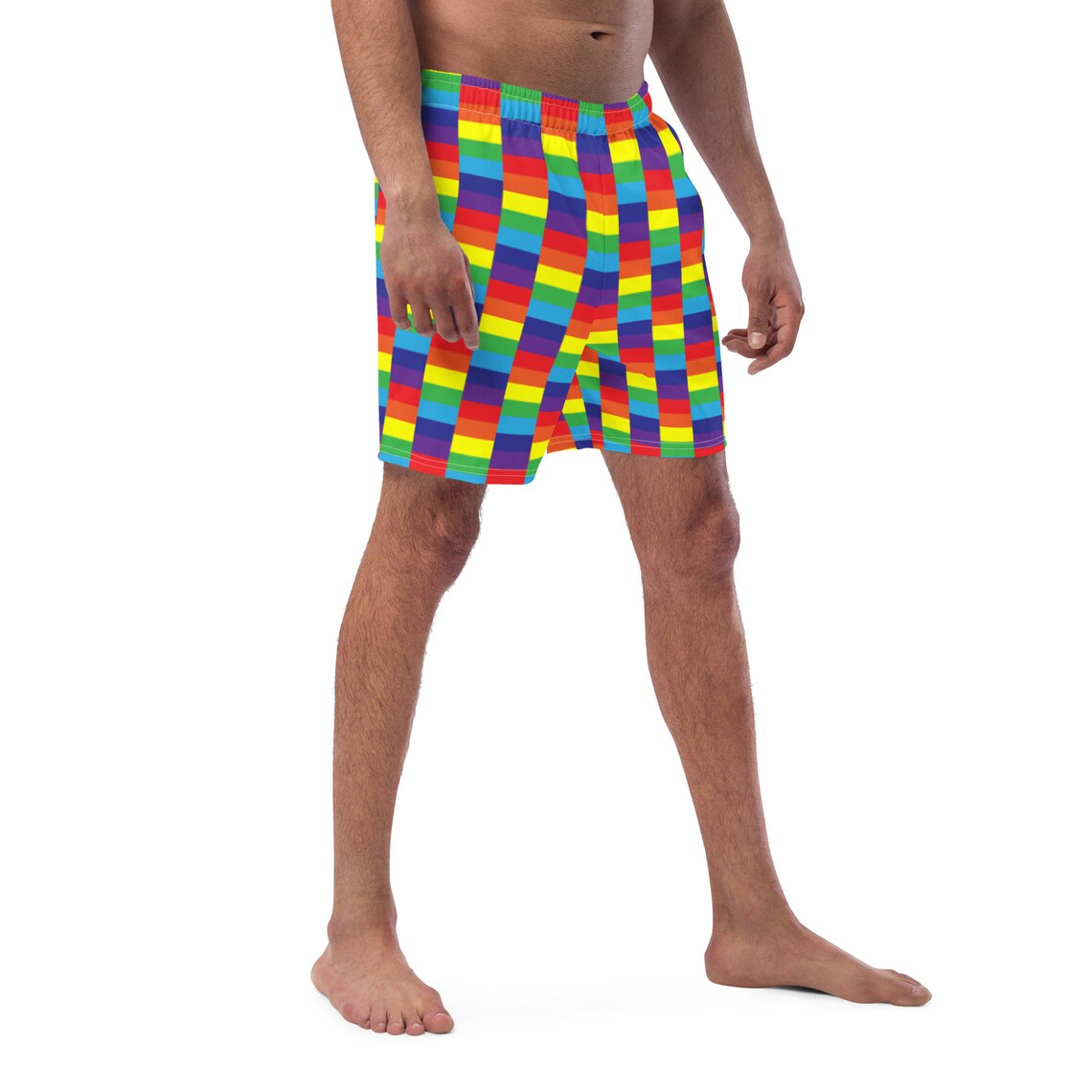 2xs - 6xl Rainbow Swim Trunks, LGBT Swim Shorts, Gay Pride Shorts ...