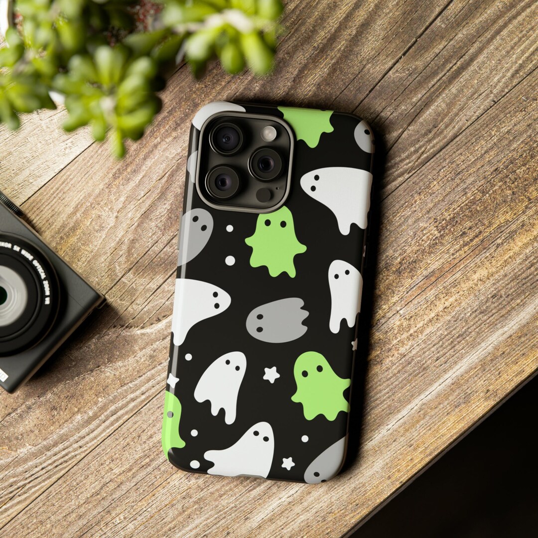 46 Models - Subtle Agender Flag Ghosts Tough Phone Case for Use With ...