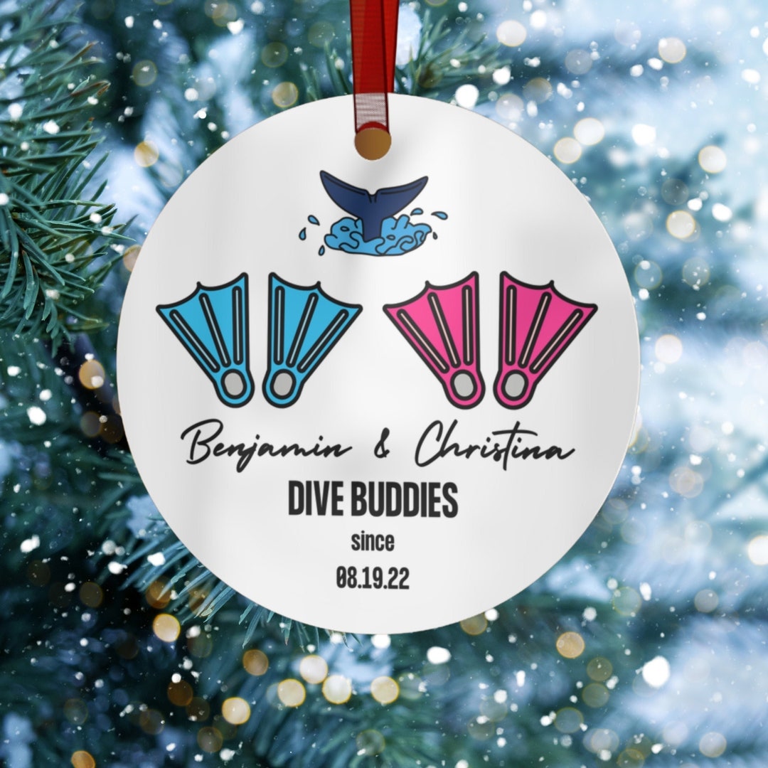 Personalized Scuba Diving Couples Ornament, Scuba Couples Gift, Scuba ...