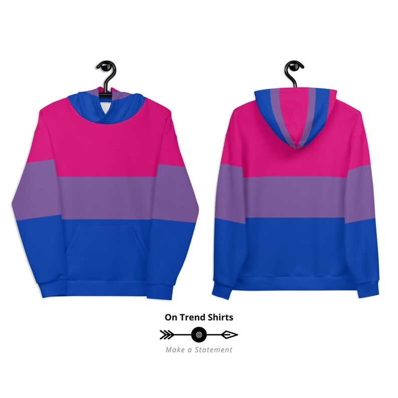 Bisexual Flag Hoodie Bi Pride Hoodie Bisexual Colors Etsy