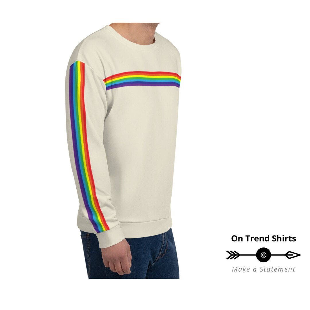Rainbow Sweater LGBT Sweatshirt Rainbow Stripe Sweatshirt - Etsy