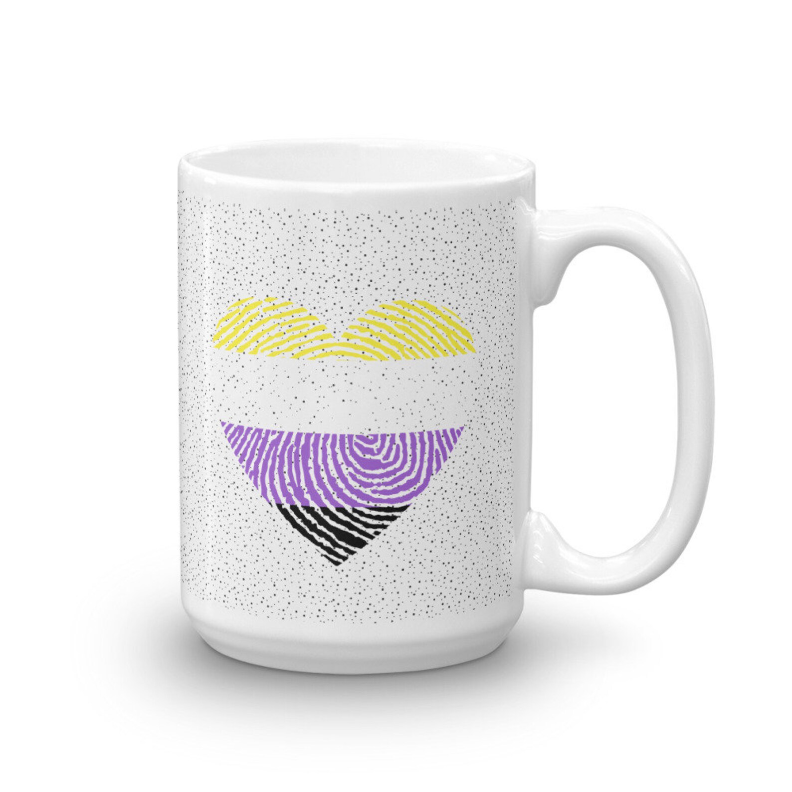 Large Non Binary Heart Mug Enby Pride Mug Nonbinary Mug Non - Etsy
