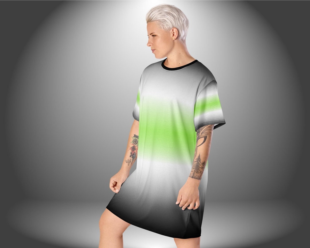 2xs - 6xl Ombré Agender Dress, Oversized Agender Pride Dress, Baggy ...