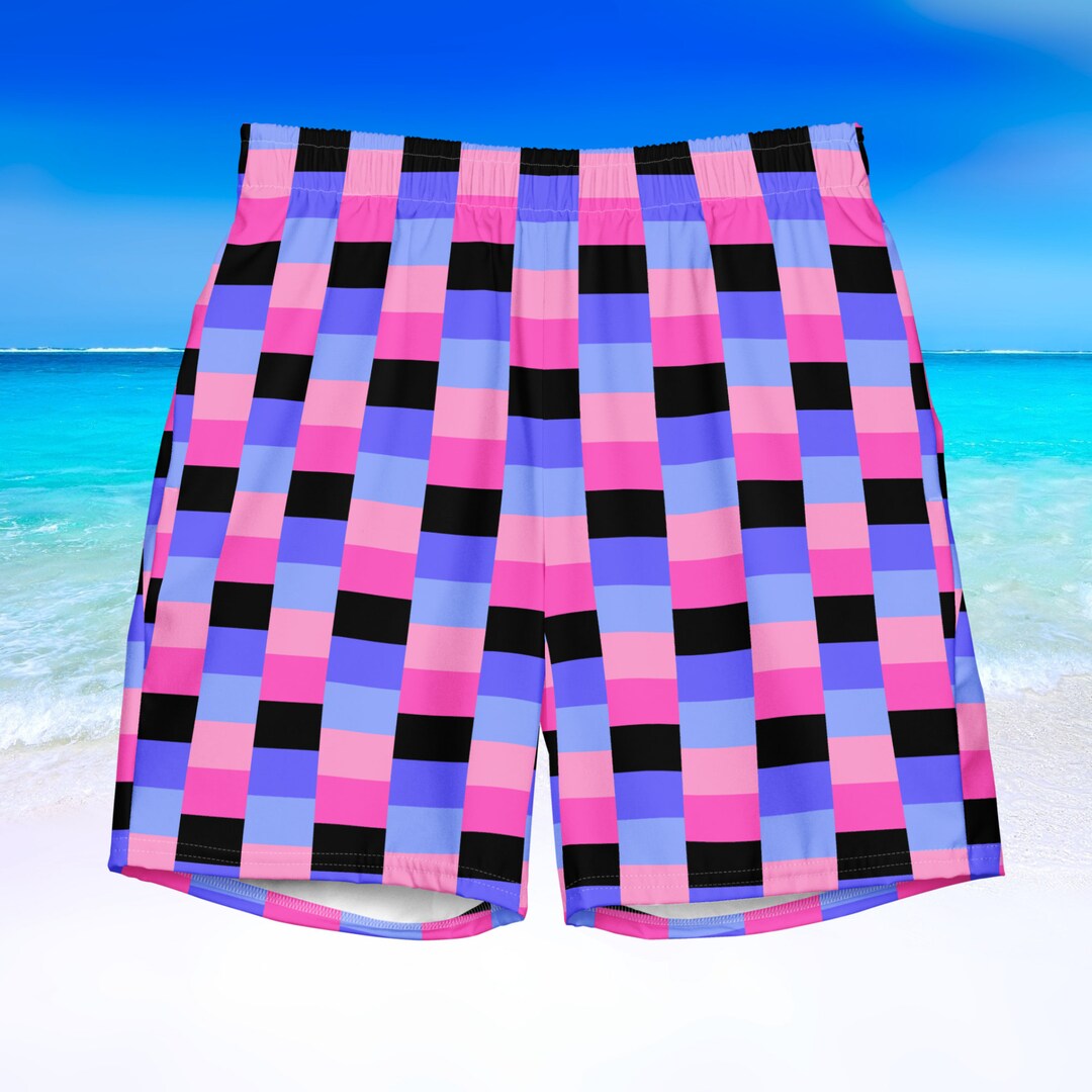 2xs - 6xl Omnisexual Swim Trunks, Omni Pride Swim Shorts, Omnisexual ...