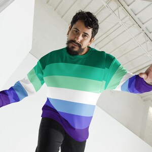 Gay Male Pride Sweatshirt, MLM Pride Sweatshirt, Blue Gay Flag, Gay ...