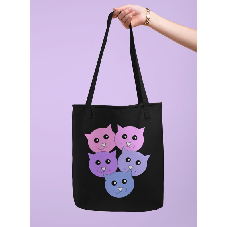 Pastel Bisexual Flag Cat Tote Bag Bisexual Tote Bag Bi Pride - Etsy